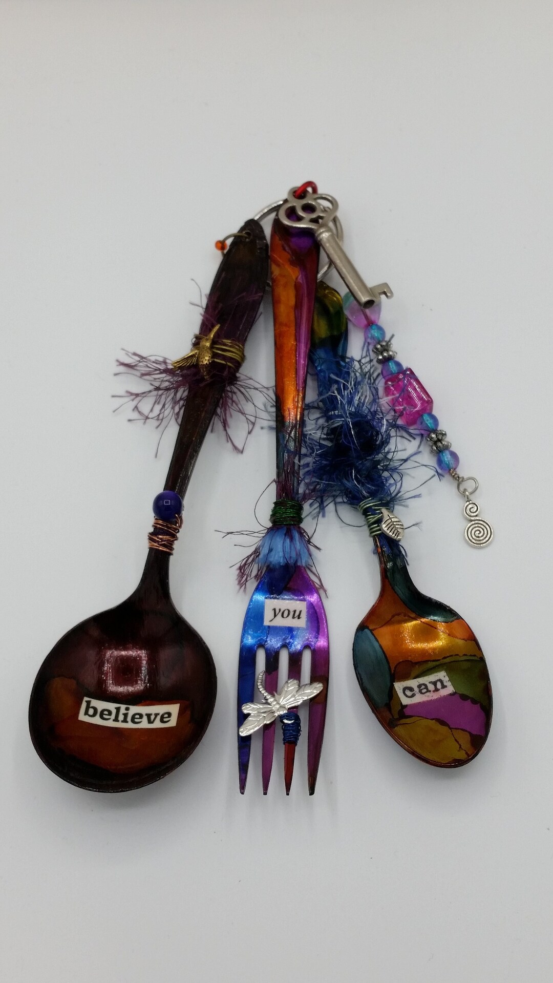 Believe You Can Handmade Wall Art From Vintage Upcycled Silverware ...