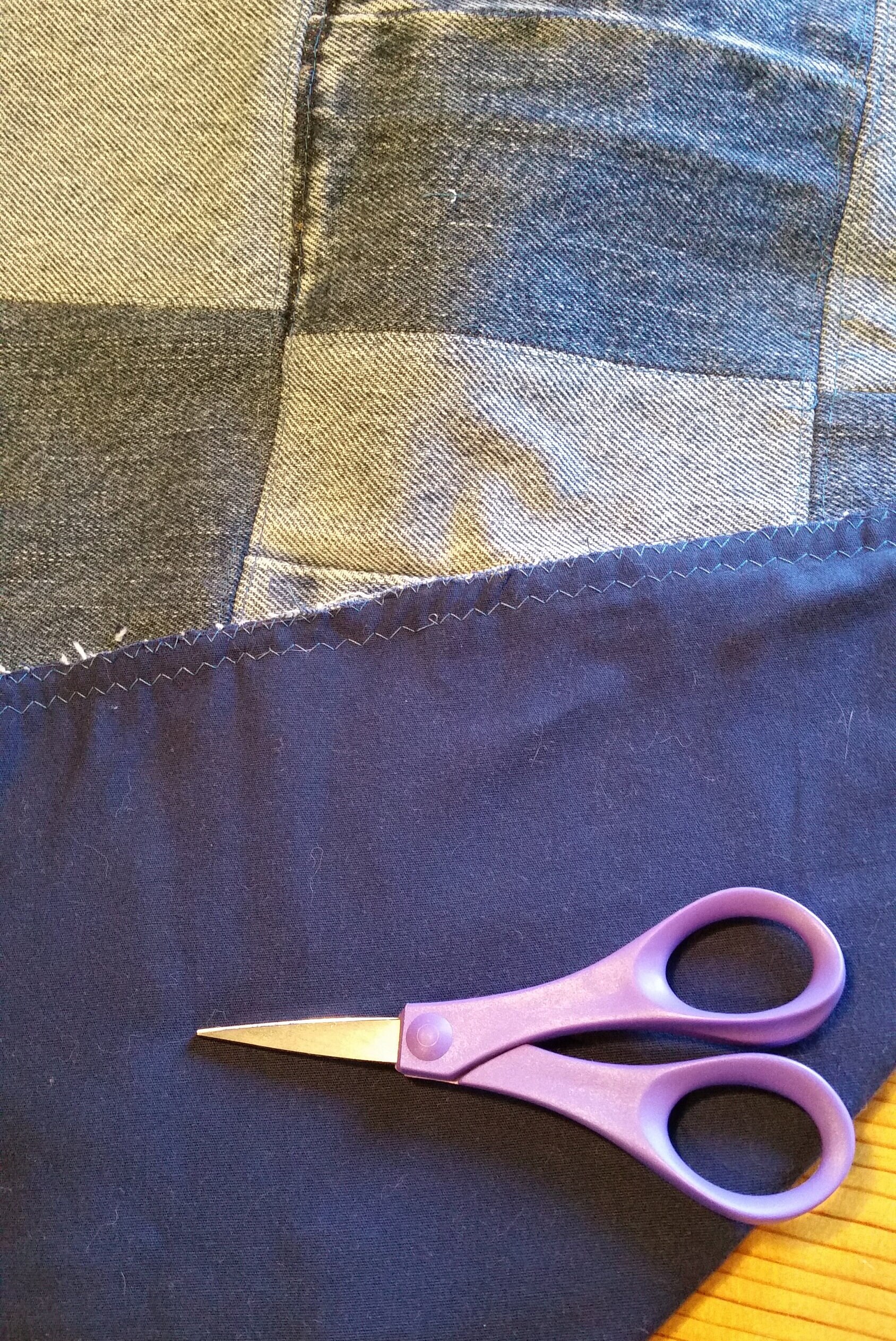 Faded Denim Patchwork Pet Bed 20x20 Handmade - Etsy