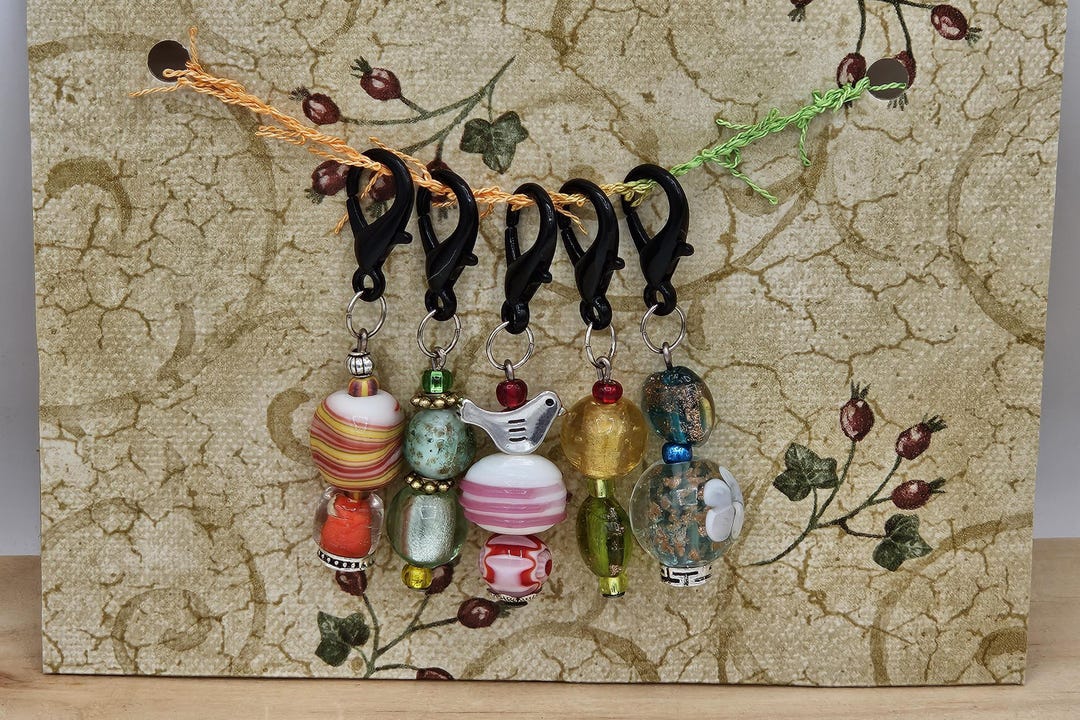 Handmade Stitch Markers, Set of 5 for Crochet or Knitting, Made From ...