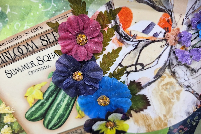 Decoupage Storage Box Decorated With Vintage Seed Packets, Die Cuts ...