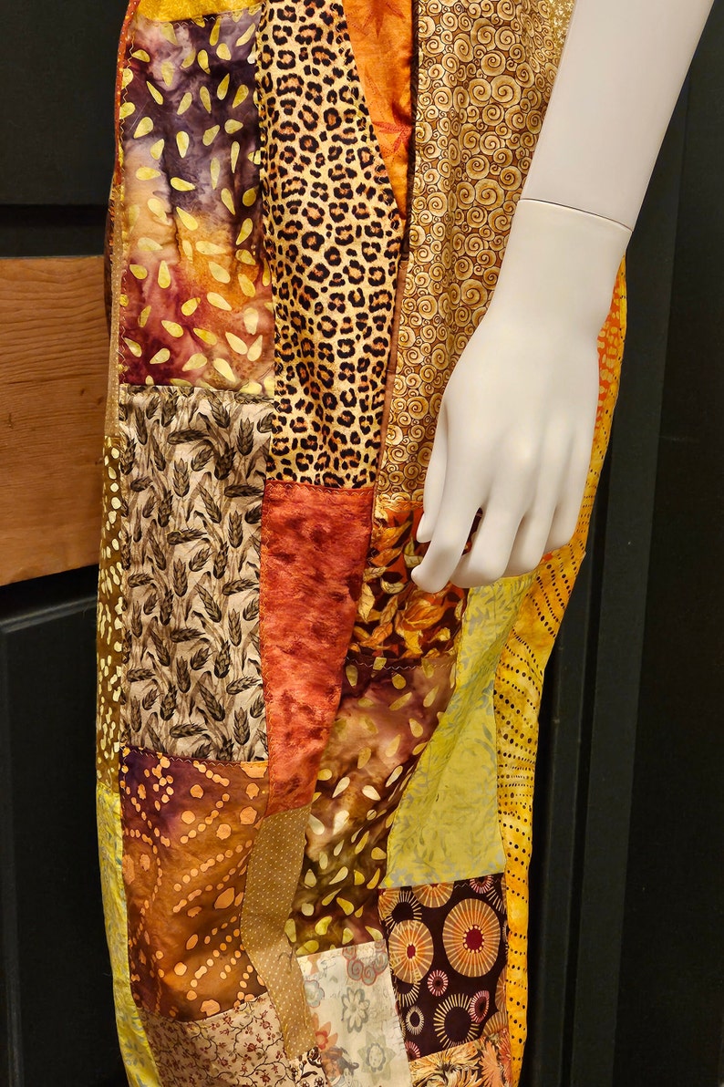 Patchwork Bib Overalls Handmade From Vintage Batiks and Cotton Prints, so Cute Ties in Back ...