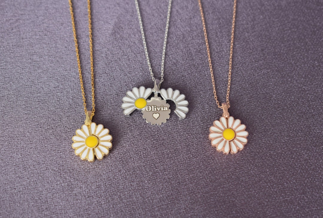 Hidden Secret Message Daisy Necklace, Daisy Necklaces for Women ...
