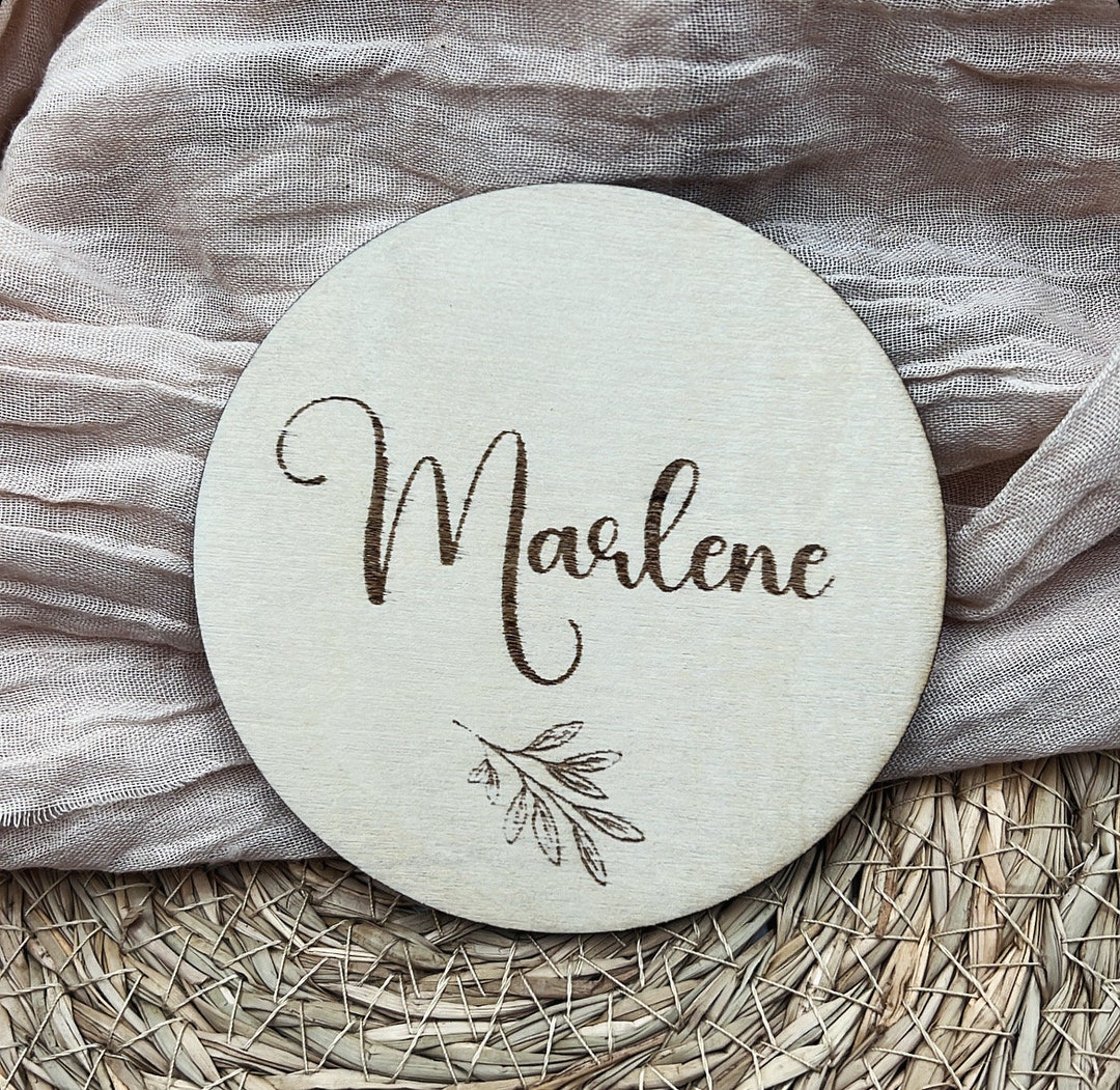 Pregnant Milestone Card Baby Disc Personalized Gift Baby Shower Wooden ...