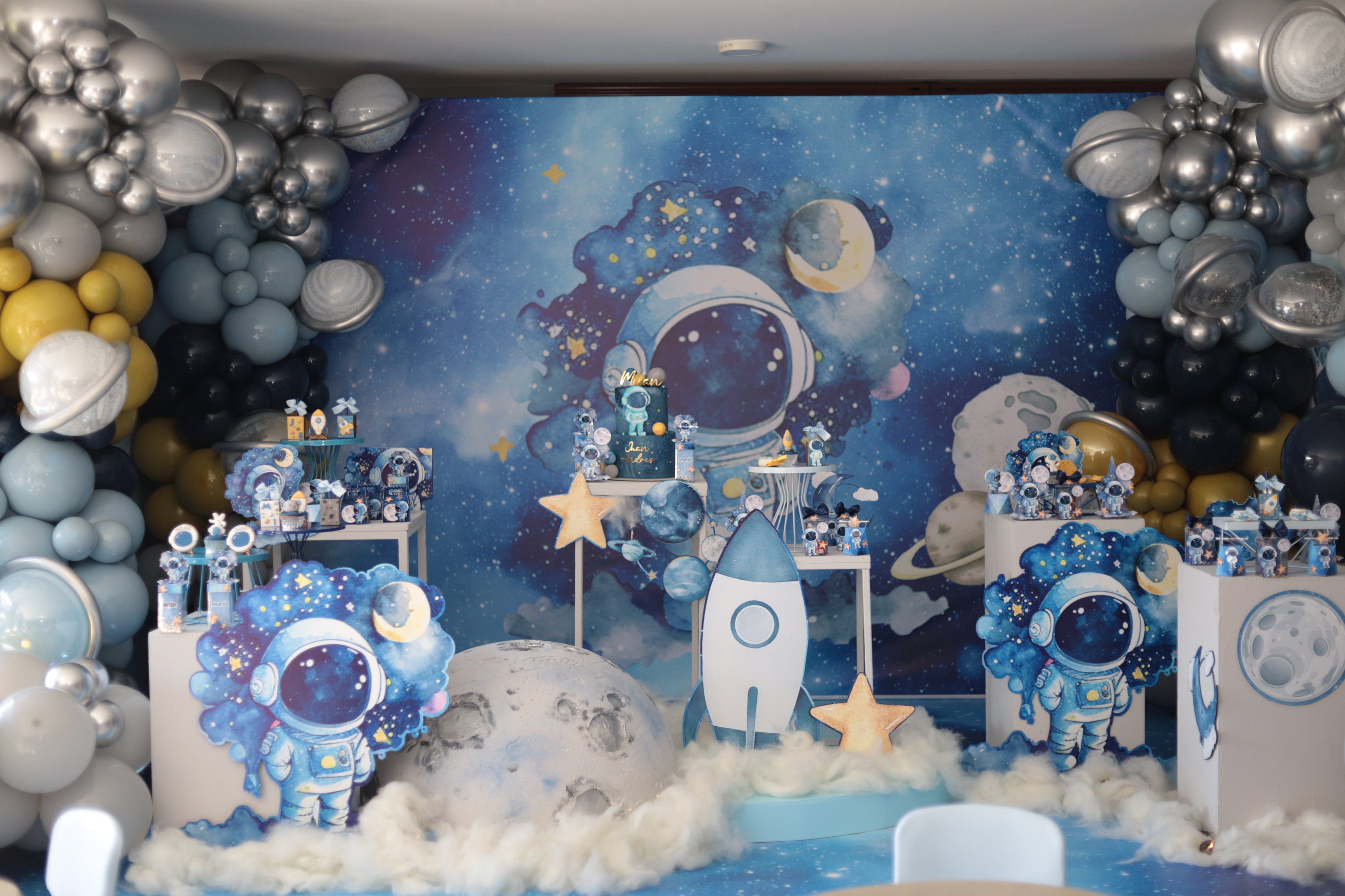 Watercolor Space Guy - Cute Astronaut Space Themed Nursery Decor Prints ...