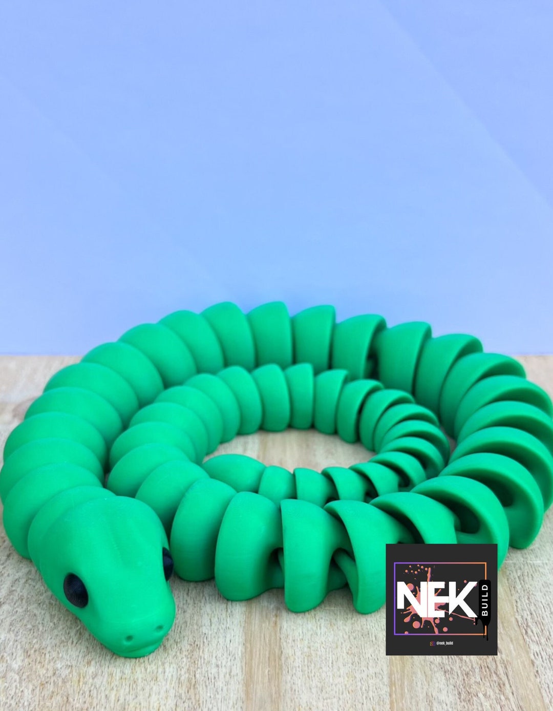 3d Printed Snake, Flexi Snake, 3d Printed Fidget, Articulated Snake ...