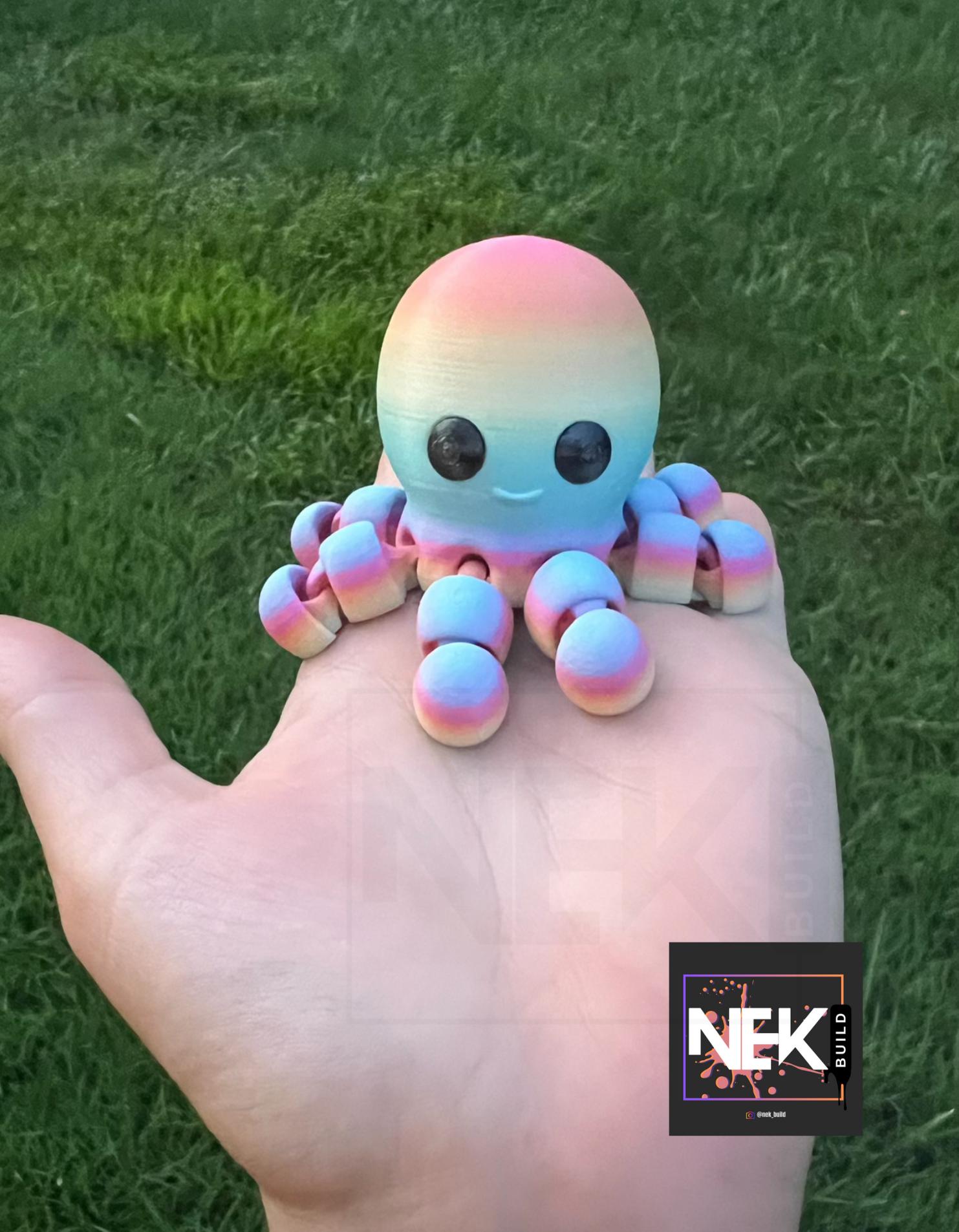 Cute Octopus Fidget, 3d Printed Octopus, Articulated Octopus ...
