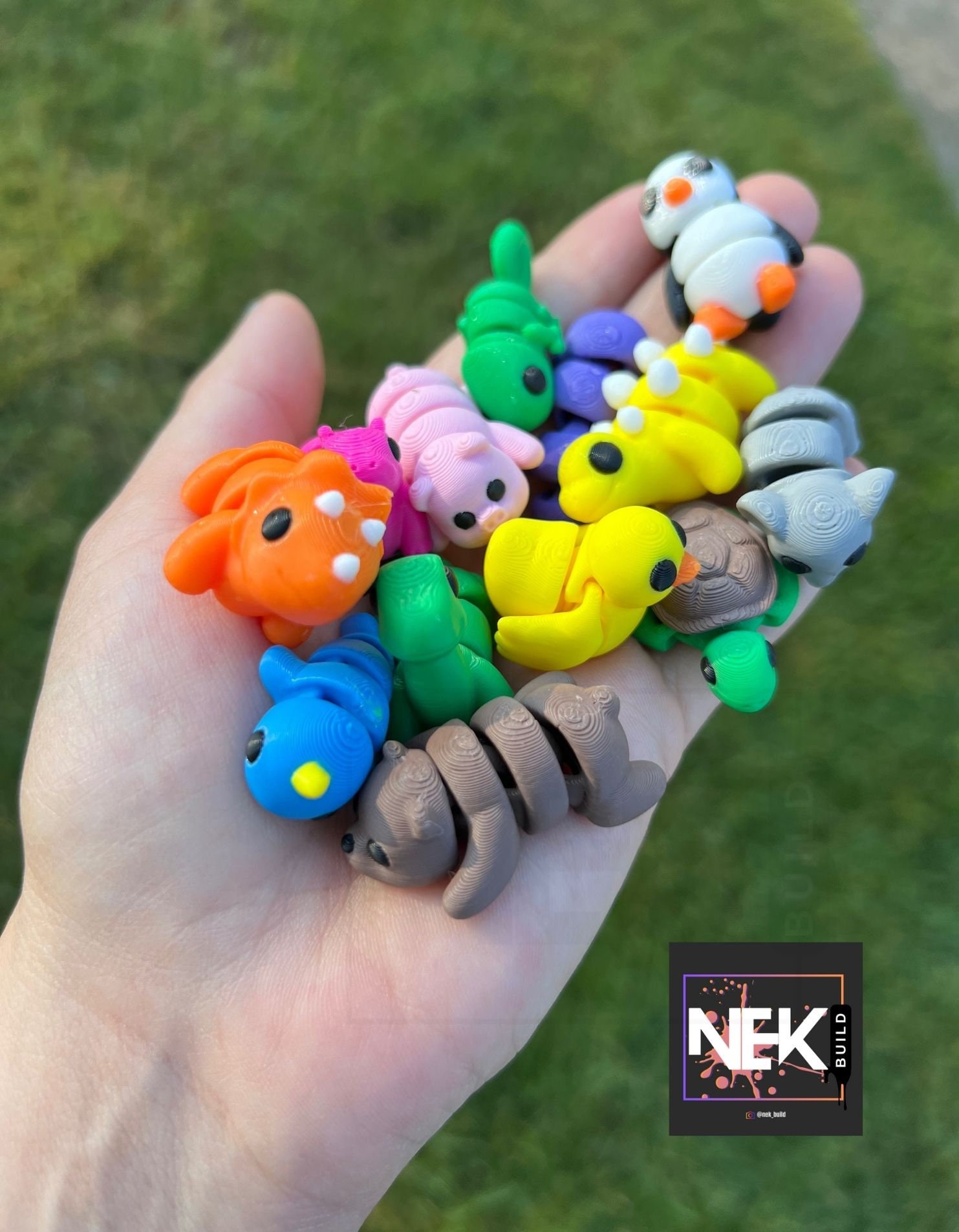 Mini Animals, Mini Figurines, 3d Printed Articulated Animals, Sensory ...