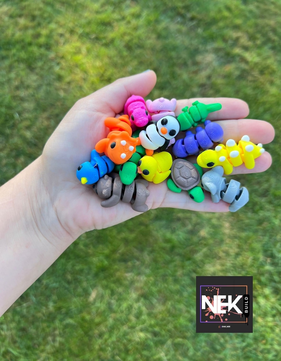 Mini Animals, Mini Figurines, 3d Printed Articulated Animals, Sensory ...