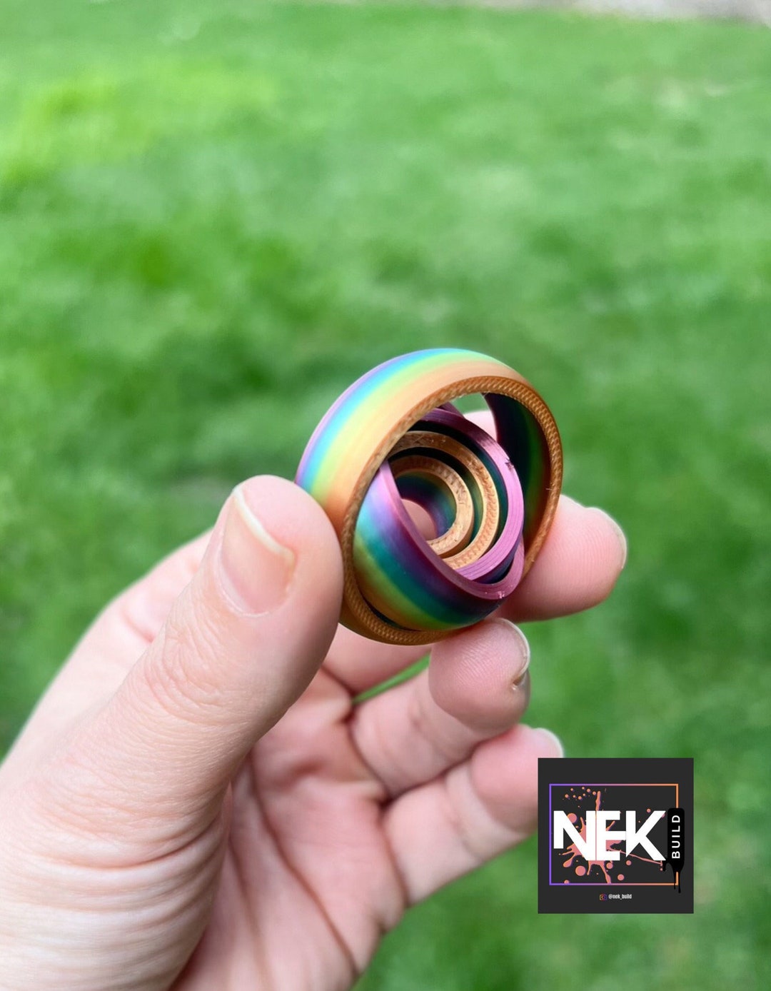 3d Printed Gyro Fidget Spinner, Colorful 3d Printed Fidget Spinner ...