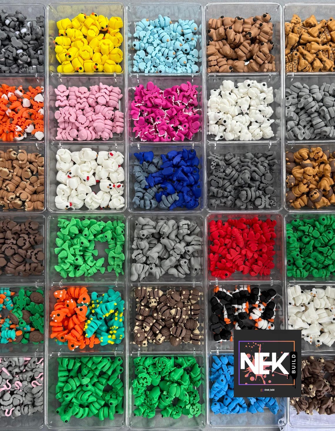 Mini Animals, Mini Figurines, 3d Printed Articulated Animals, Sensory ...