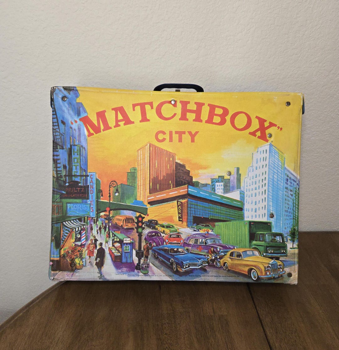 Vintage 1970 Matchbox City Carrying Case Fold Out City, Toy Car, Truck ...