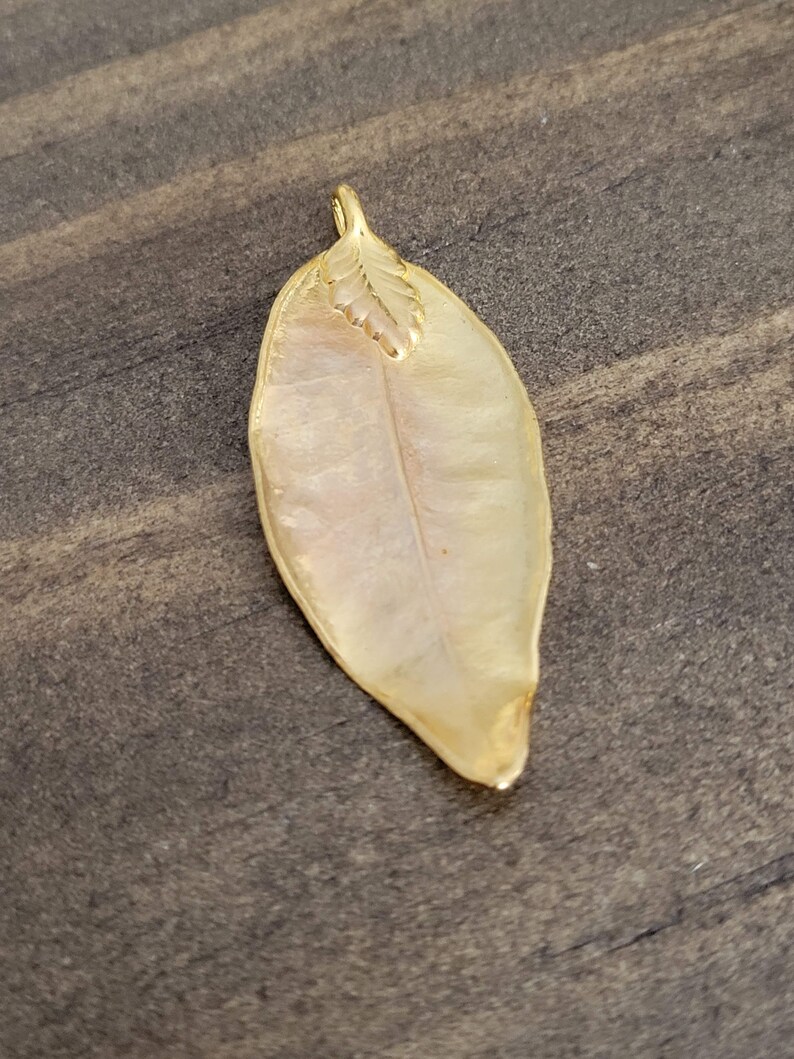 Vintage Hawaiian Gold Dipped Maile Leaf Pendent - Etsy