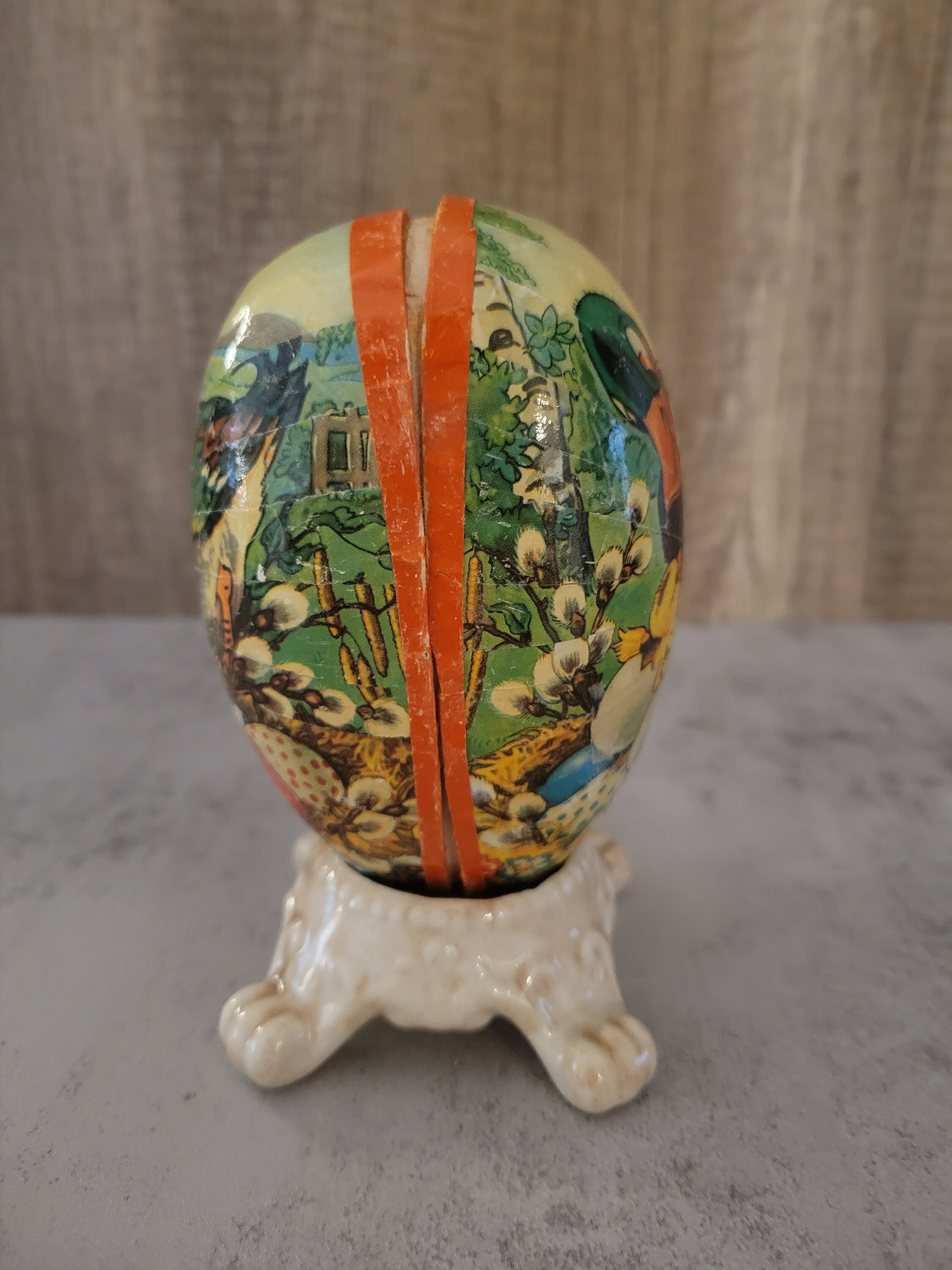 Vintage German Paper Mache' Easter Egg 4x3 - Etsy