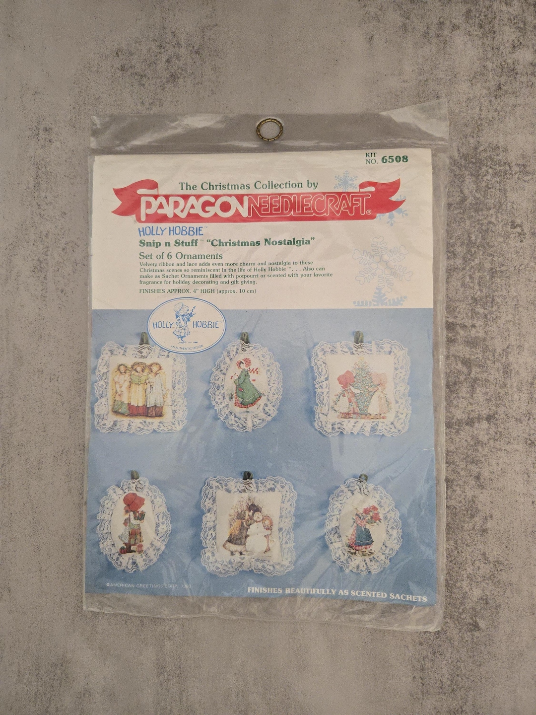 Holly Hobbie Snip 'n Stuff Set of 6 Ornaments Unopened by Paragon ...