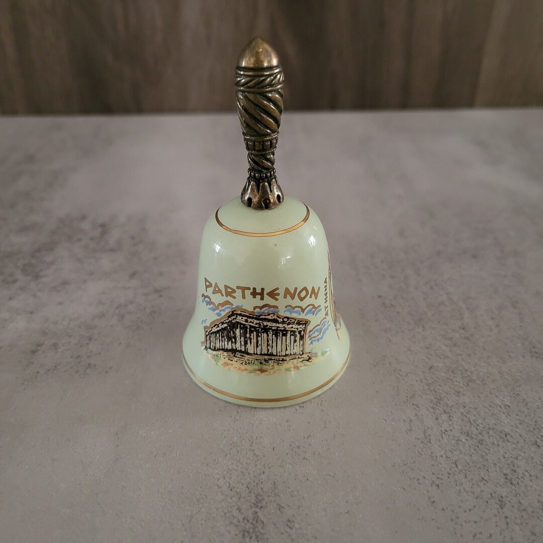 Souvenir Greece Parthenon Ceramic Bell With Brass Handle | Athens ...