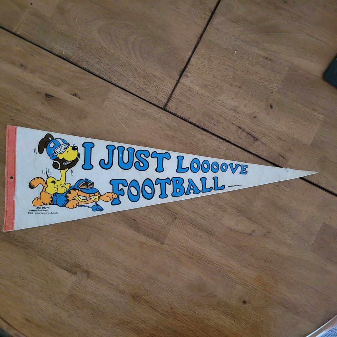 Garfield & Odie I Just Looooove Football Pennant, Gift, Sports ...