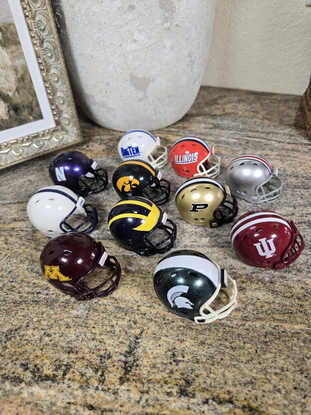 NCAA 1990's Riddell Big Ten Mini Pocket College Football Team Helmet - Etsy