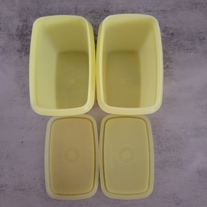 Vintage Tupperware Yellow Stacking Storage Containers With Lids - Etsy