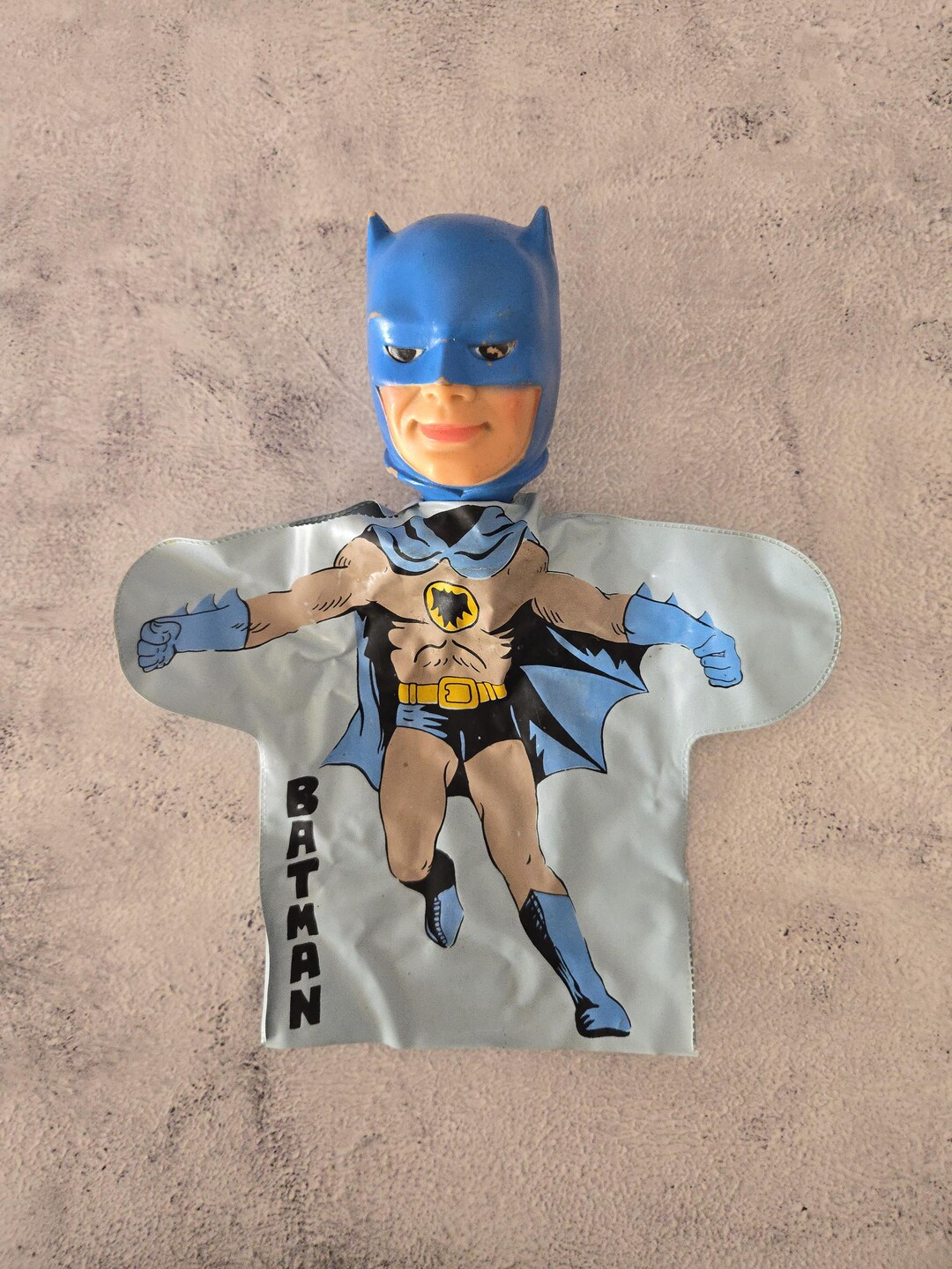 Vintage 1966 Batman Vinyl Hand Puppet by Ideal Toy Corp, Classic Batman ...