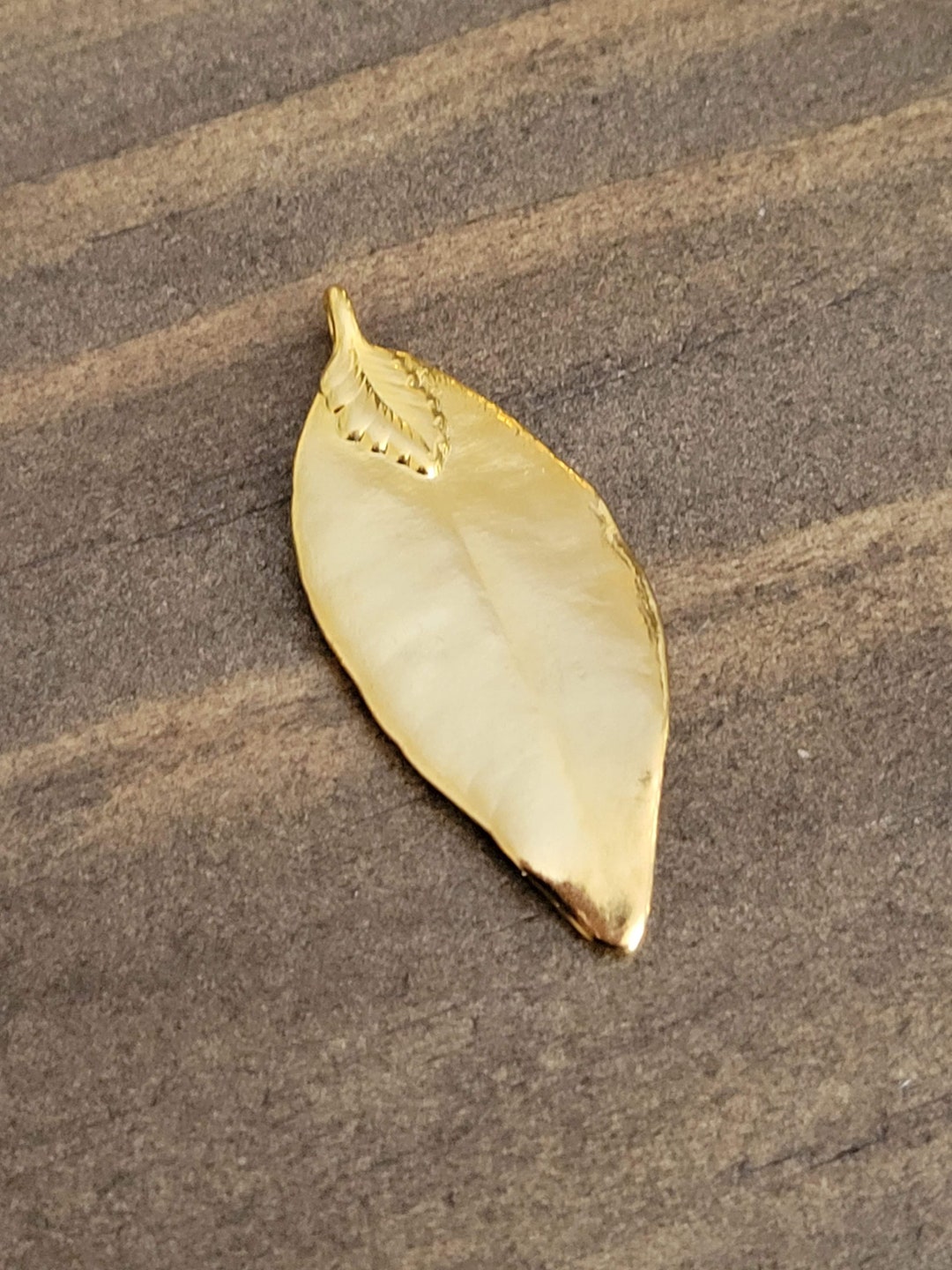 Vintage Hawaiian Gold Dipped Maile Leaf Pendent - Etsy