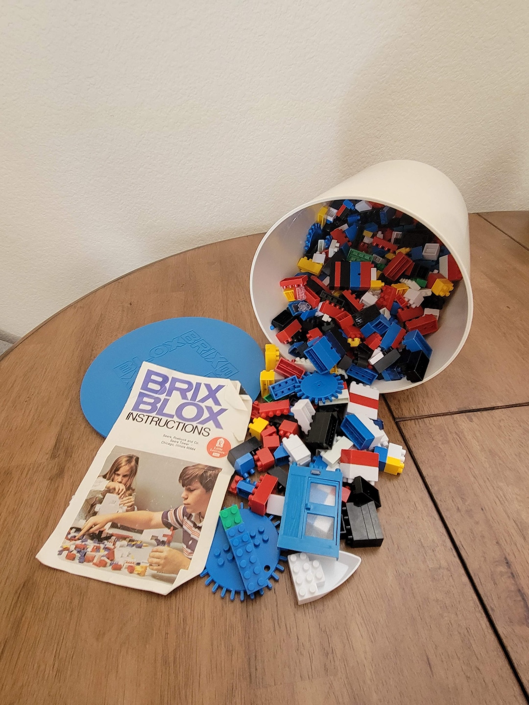 Vintage Sears 1980 Brix Blox Original Tub/bucket and Instruction ...
