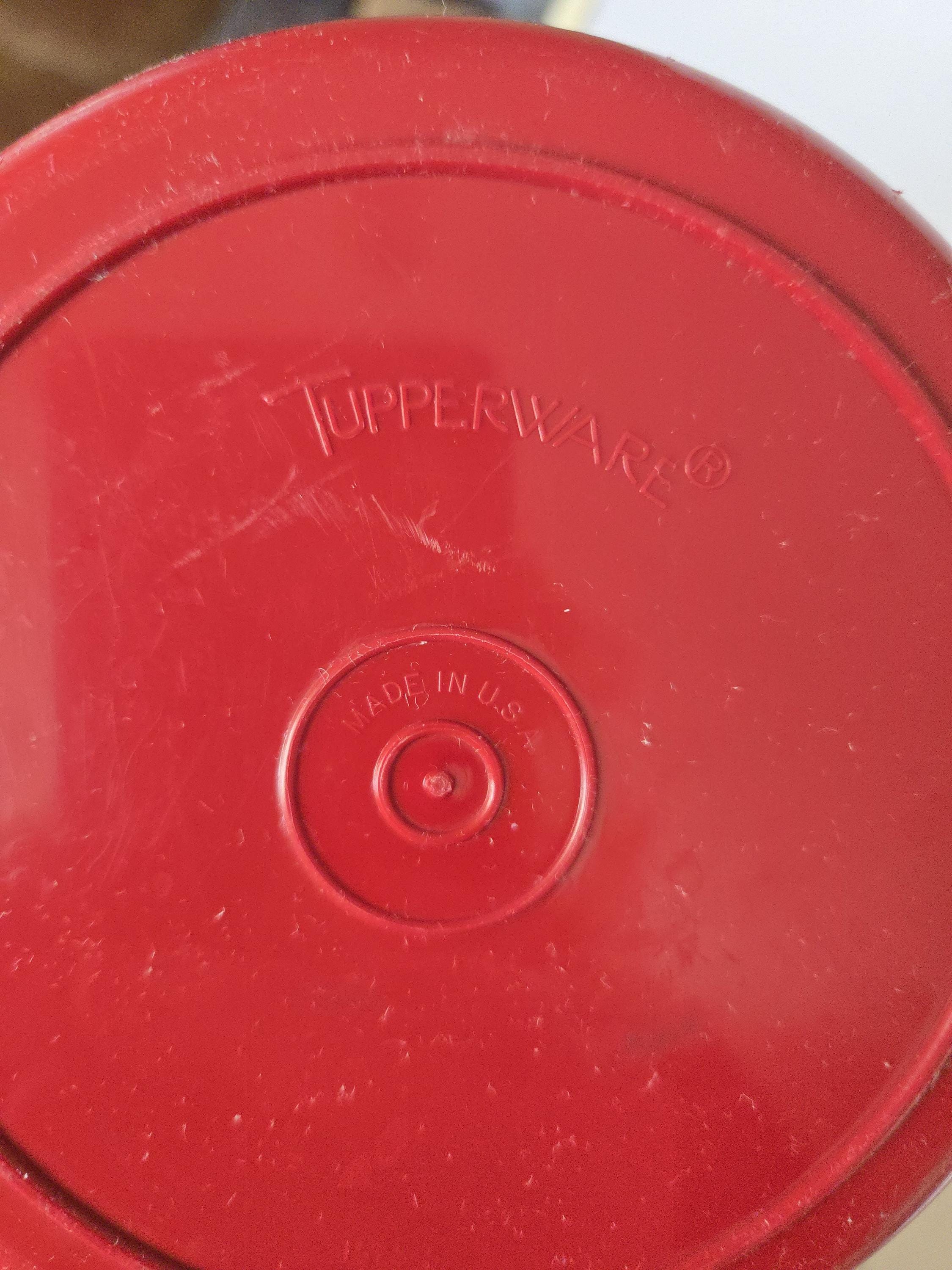 Vintage Tupperware #1575-4 Small Red Short Pitcher With Push-top Lid ...