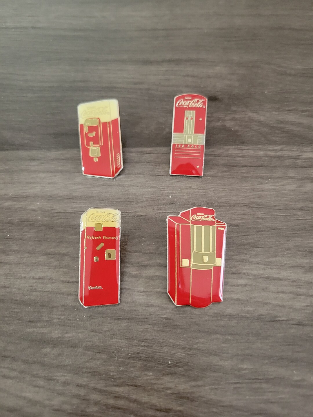 Coca-cola 1994 Vending Machine Pin Set of 4, Coke, Cola, Bottle, Button ...