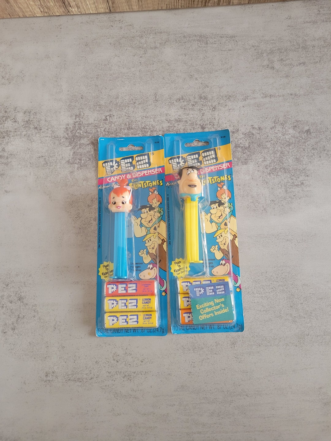 Flintstones PEZ Dispenser MIB With Candy Fred Flintstone Pebble ...