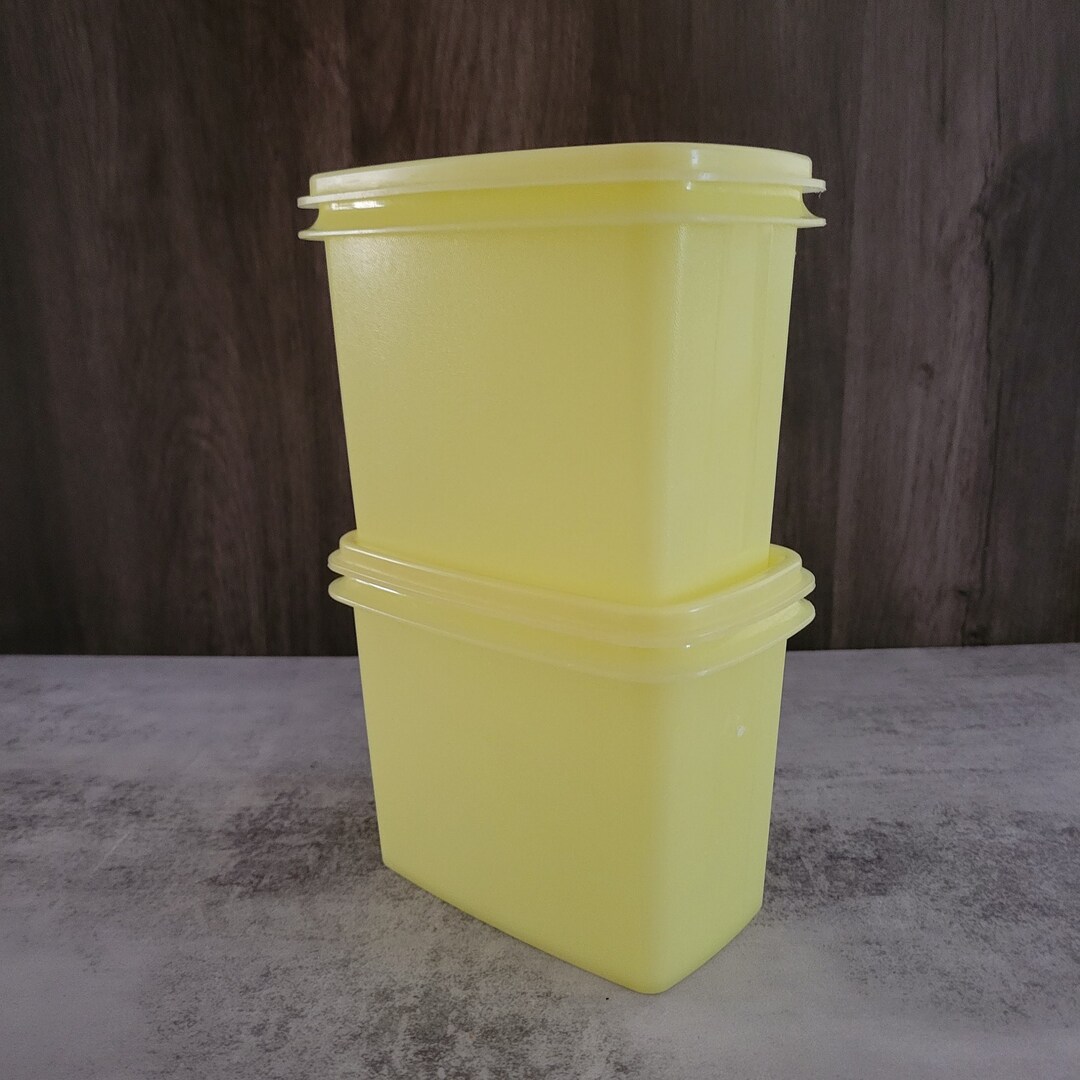 Vintage Tupperware Yellow Stacking Storage Containers With Lids - Etsy