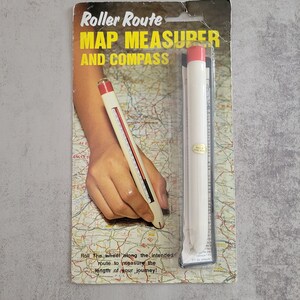 Vintage Roller Route Map Measurer and Compass Original Package, Travel ...