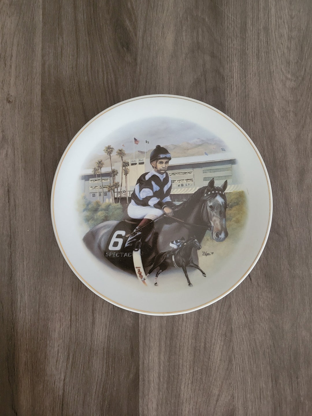 1996 Santa Anita Limited Edition Collector Plate With Bill Shoemaker ...