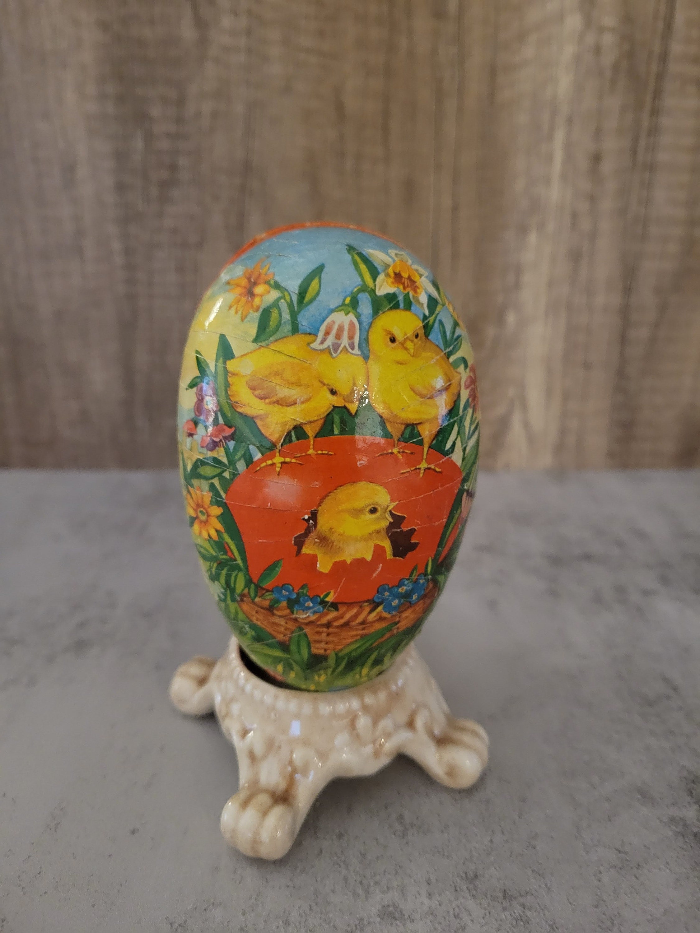 Vintage German Paper Mache' Easter Egg 4x3 - Etsy