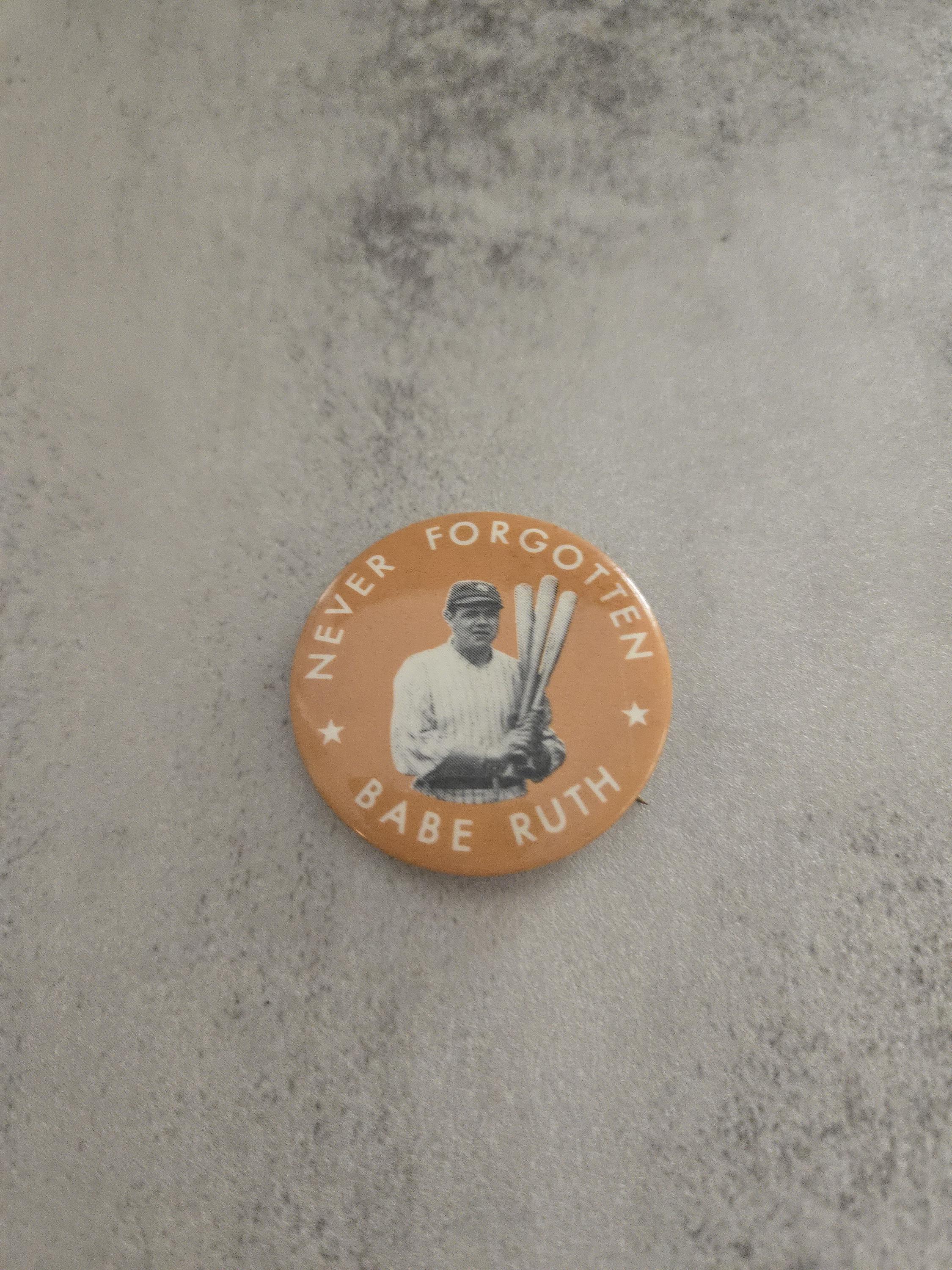 Vintage Babe Ruth Never Forgotten New York Yankees Pin Back Button - Etsy