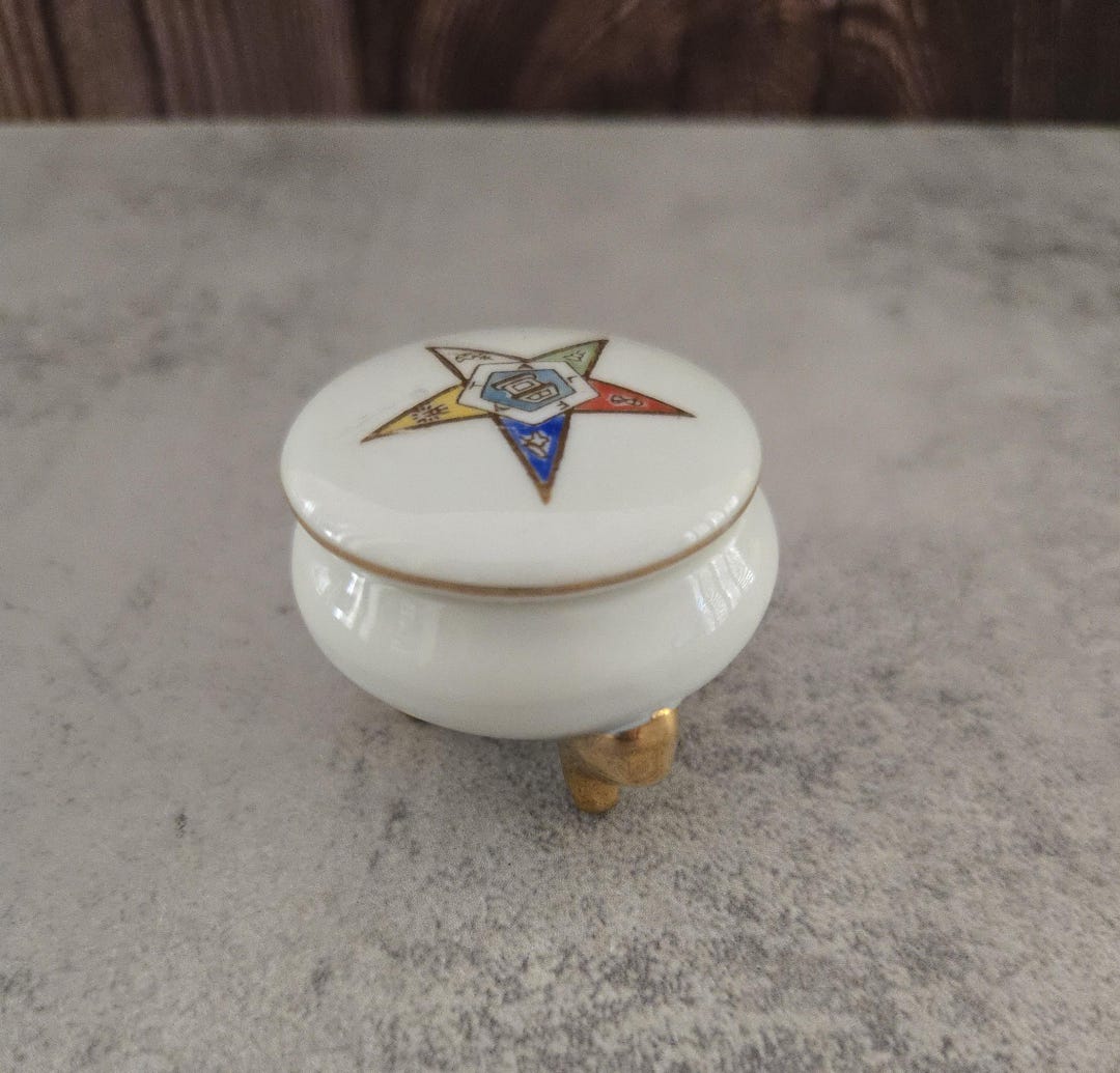 Vintage Small Order of the Eastern Star Trinket Box, OES, Jewelry ...