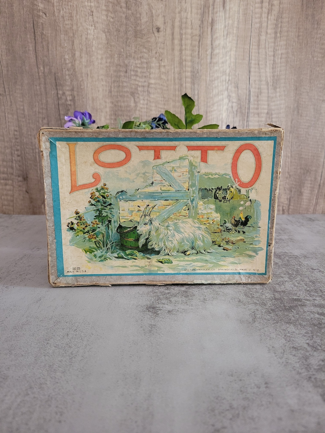 Vintage Game of Lotto Box by Milton Bradley Company - Etsy