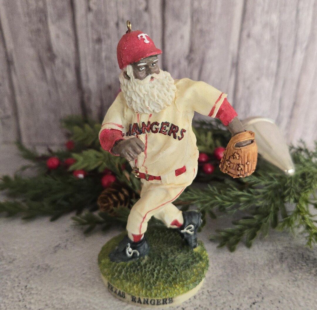 Texas Rangers Major Leage Santa Ornament Figurine 1994 by Flambro ...