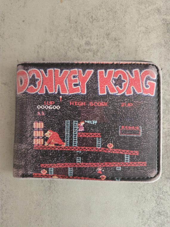 Retro Donkey Kong Bifold Wallet, Arcade Game, Nintend… - Gem