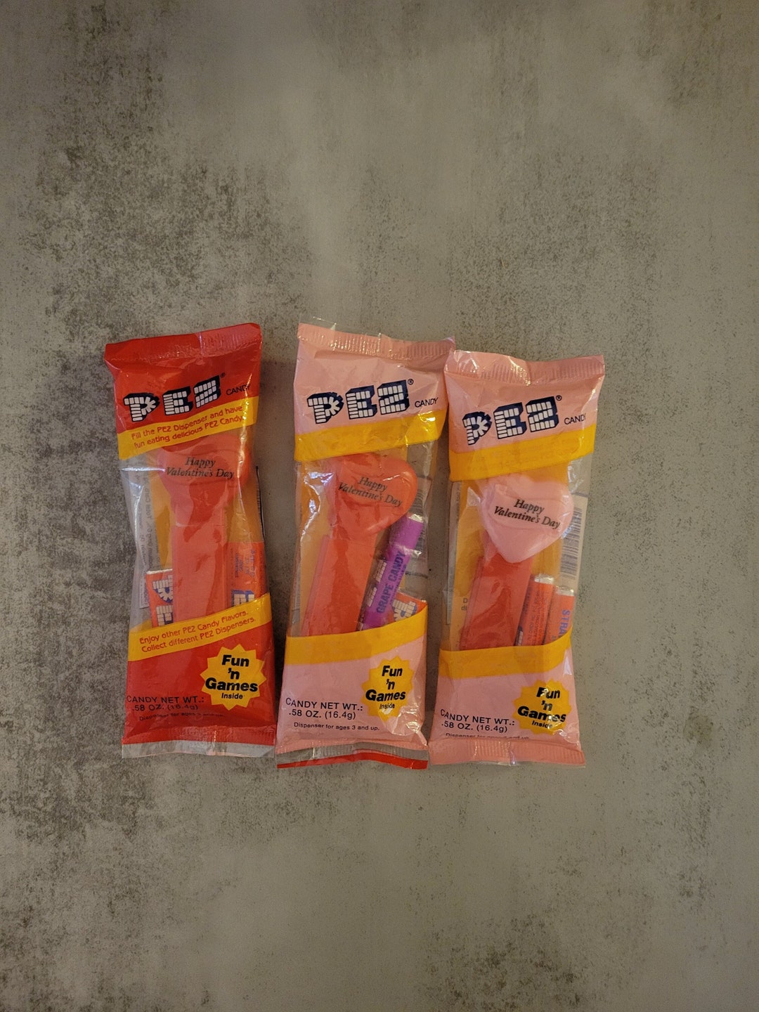 PEZ Happy Valentine's Day Candy Dispenser in Package No Feet NIP, Heart ...