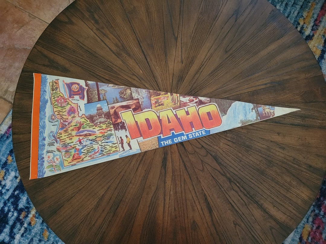 Vintage Travel Felt Pennant Idaho, Souvenir, Flag, Vacation, State ...