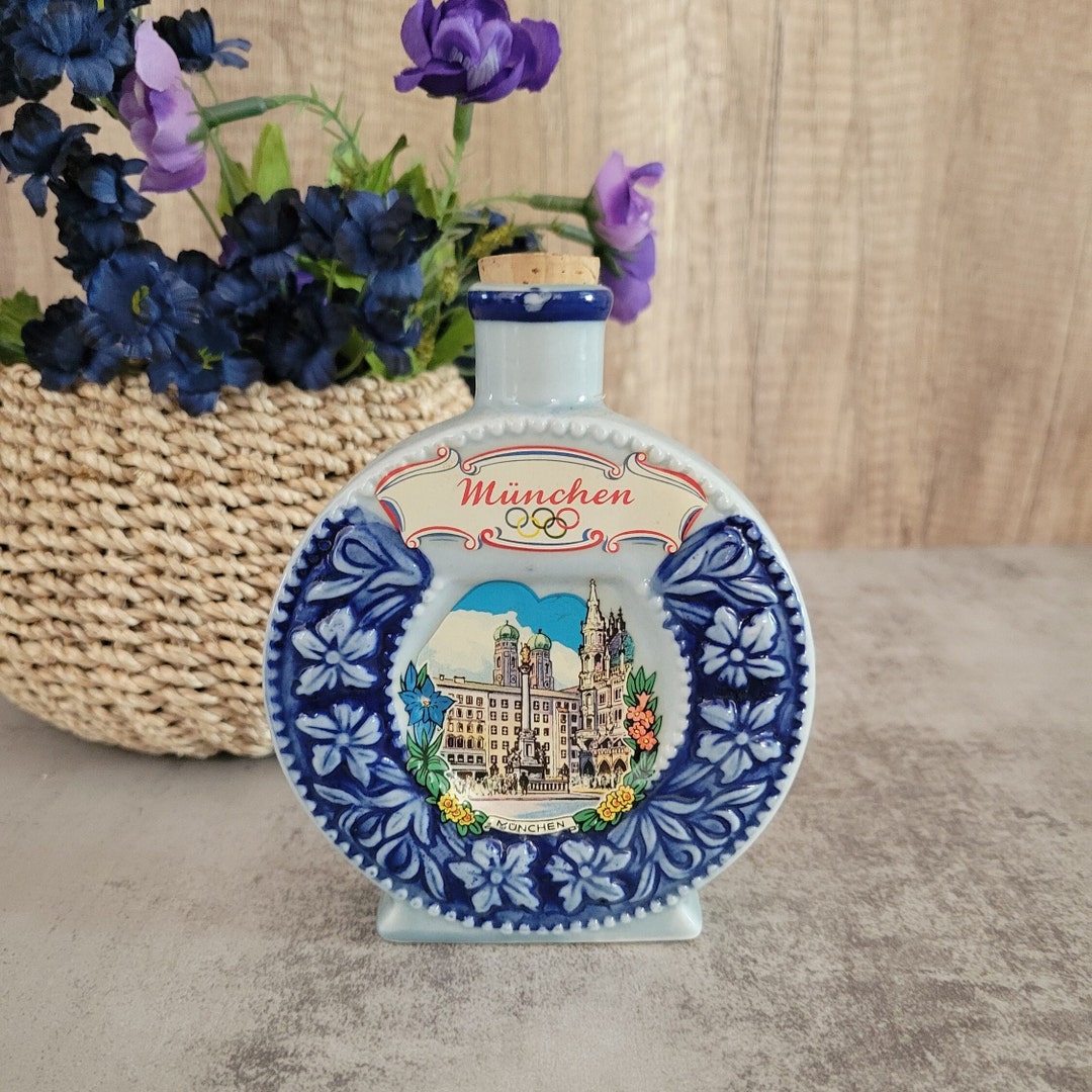 Souvenir Ceramic Grassl German Flask Decanter Bottle Munchen Olympics ...