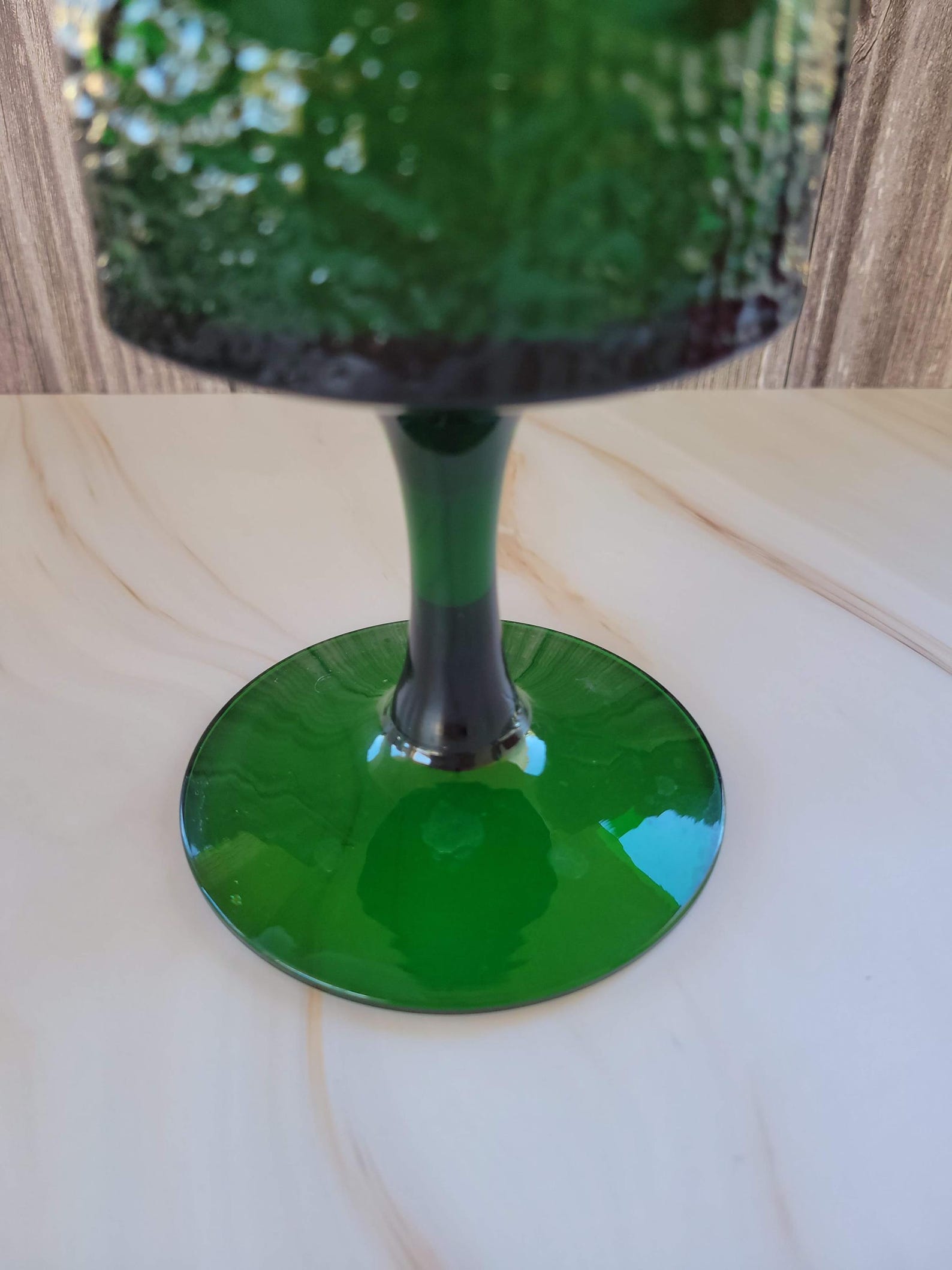 Stelvia Wayne Husted Antiqua Emerald Blown Glass Pedastal Vase, MCM ...