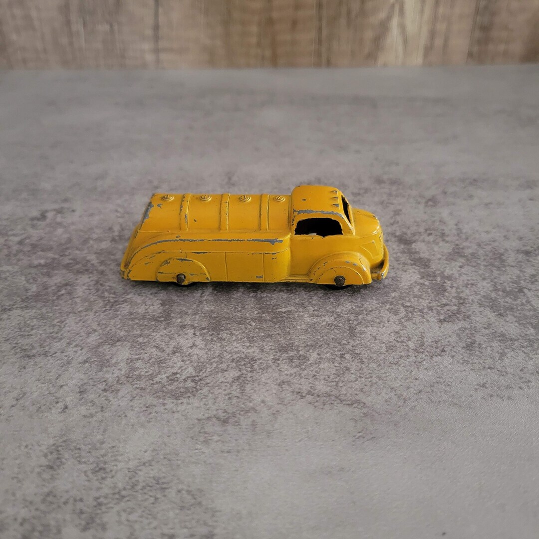 Vintage Tootietoy Yellow Ford F6 1940's Oil Tanker Truck 3" Diecast ...