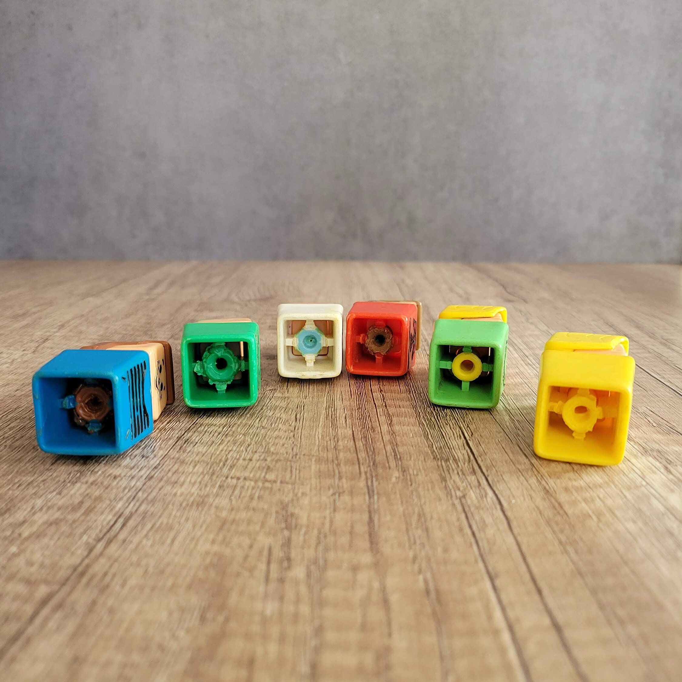 Vintage Playskool Blockhead People - Etsy