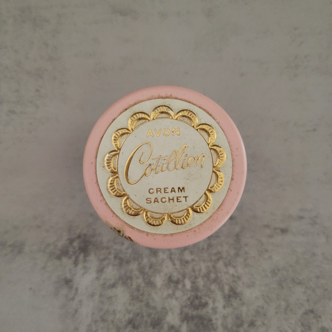 Vintage Avon cotillion Cream Sachet Jar - Etsy