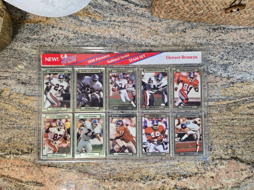 Denver Broncos Action Packed 1990 Premier National Series Team Card Set ...