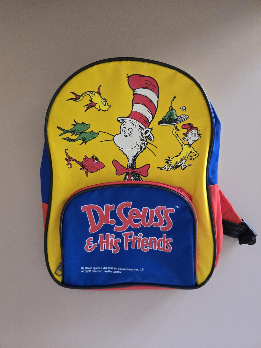 Vintage 1997 Dr. Seuss & His Friends Lightweight Nylon Childs School ...