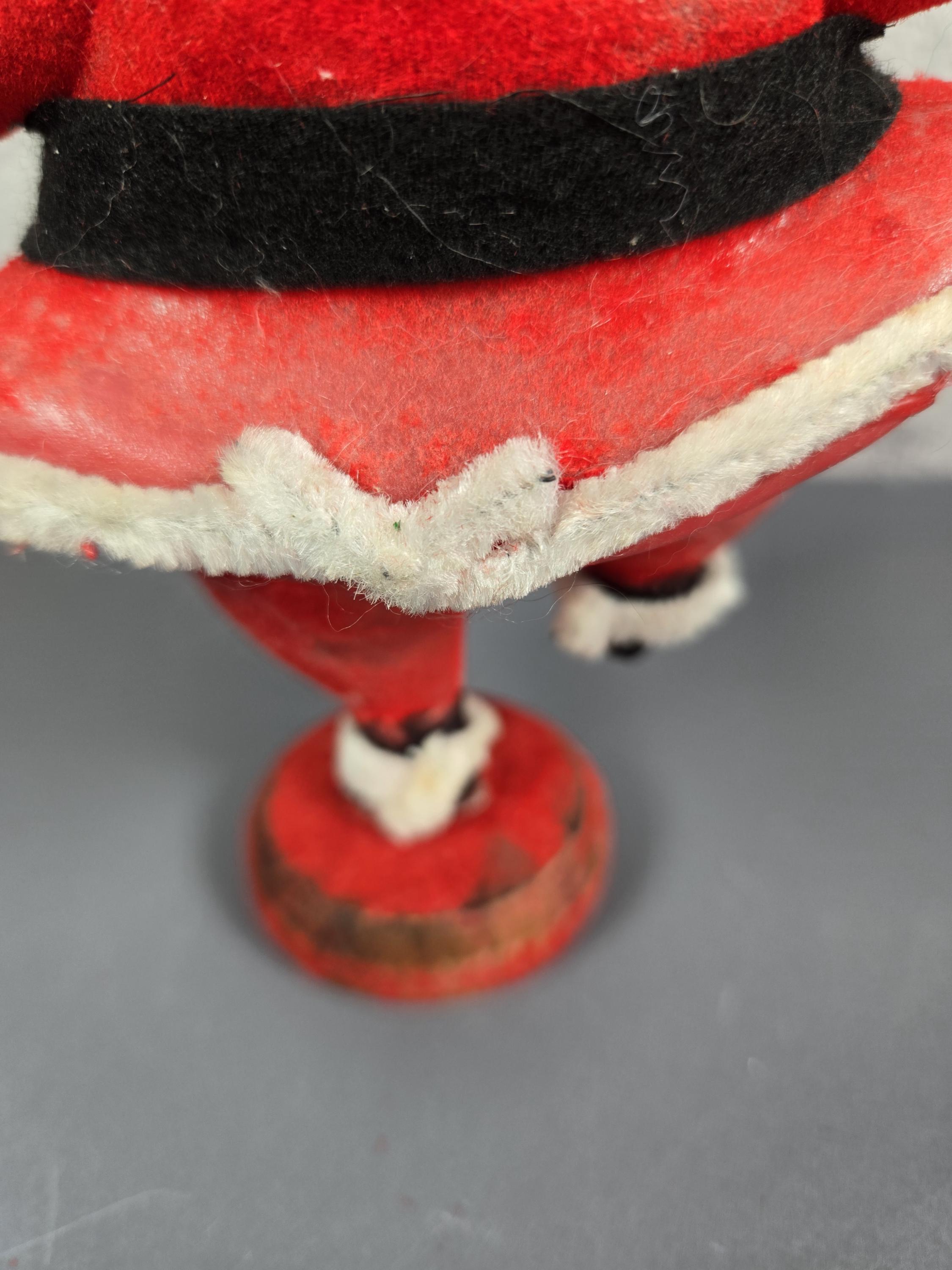 Vintage 7" Flocked Plastic Dancing Santa Clause MCM | Christmas Decor ...