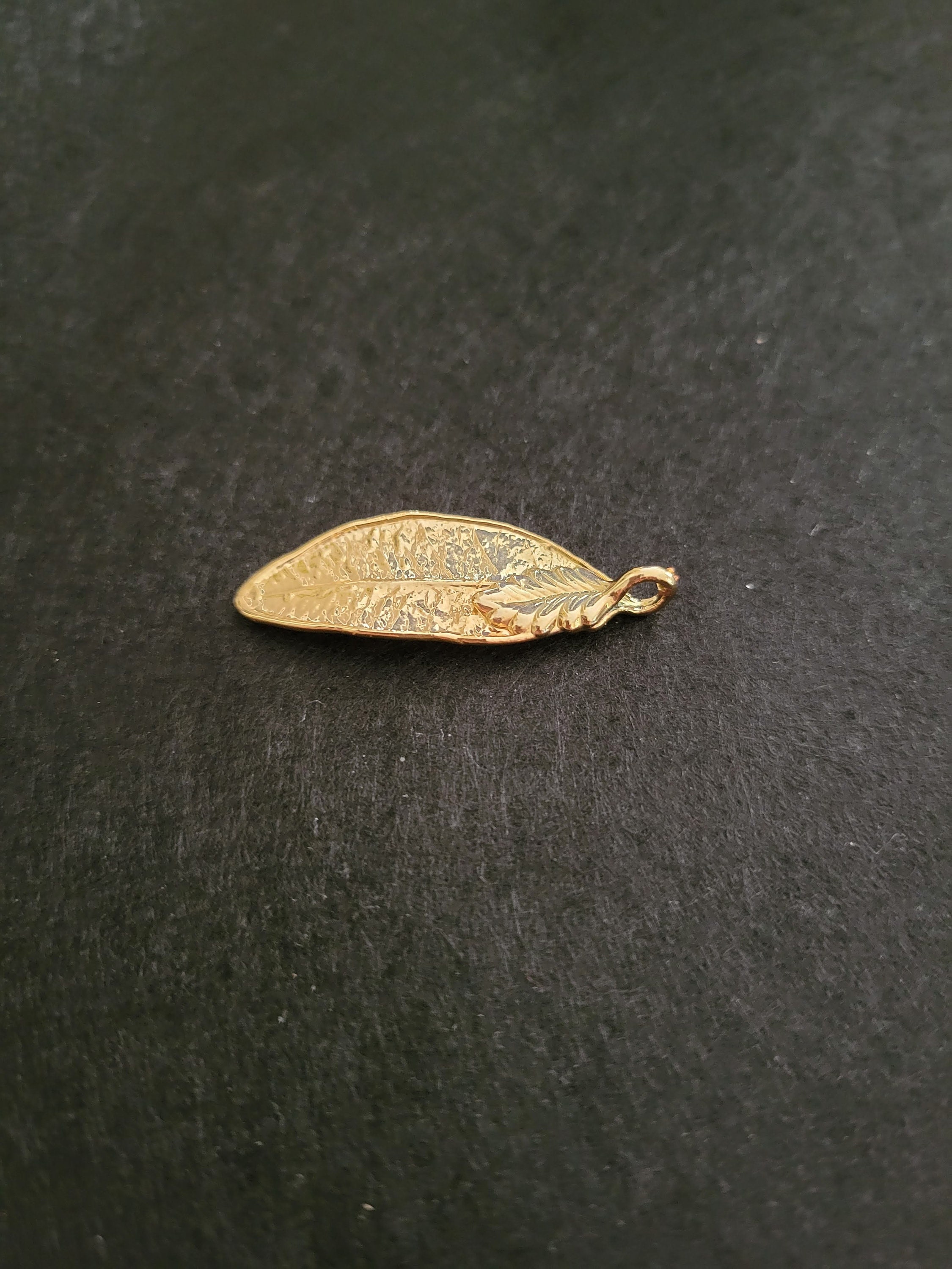 Vintage Hawaiian Gold Dipped Maile Leaf Pendent - Etsy