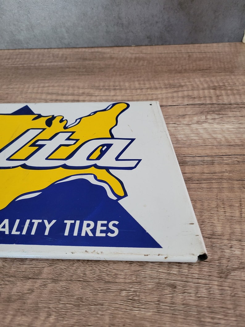 Delta Tires Metal Advertising Sign - Etsy