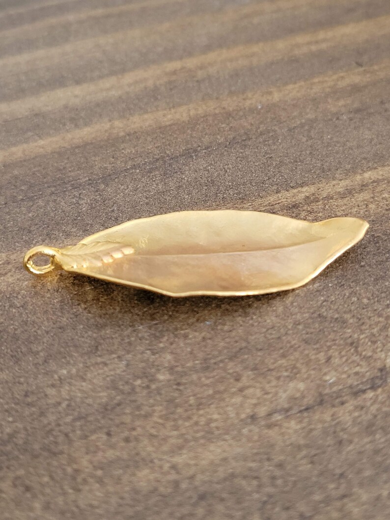 Vintage Hawaiian Gold Dipped Maile Leaf Pendent - Etsy